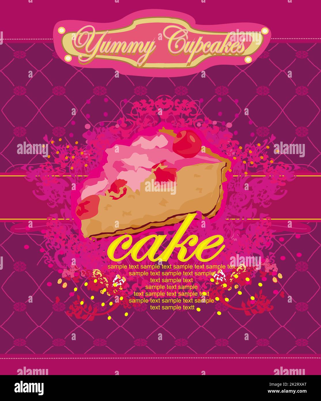 Lovely cake Design card Stock Photo - Alamy