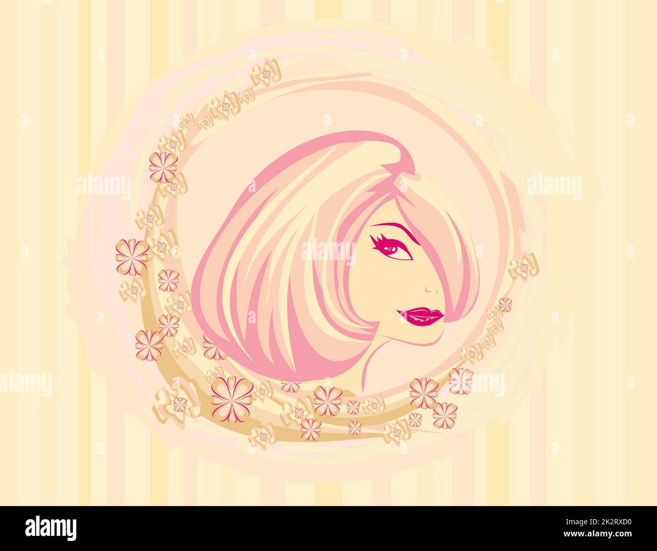 Floral frame portrait hi-res stock photography and images - Alamy