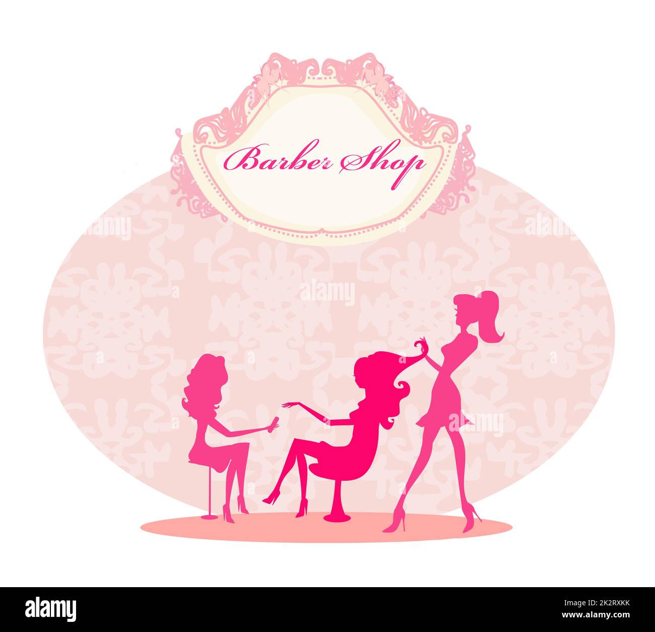 Vector illustration of the beautiful woman in beauty salon Stock Photo ...