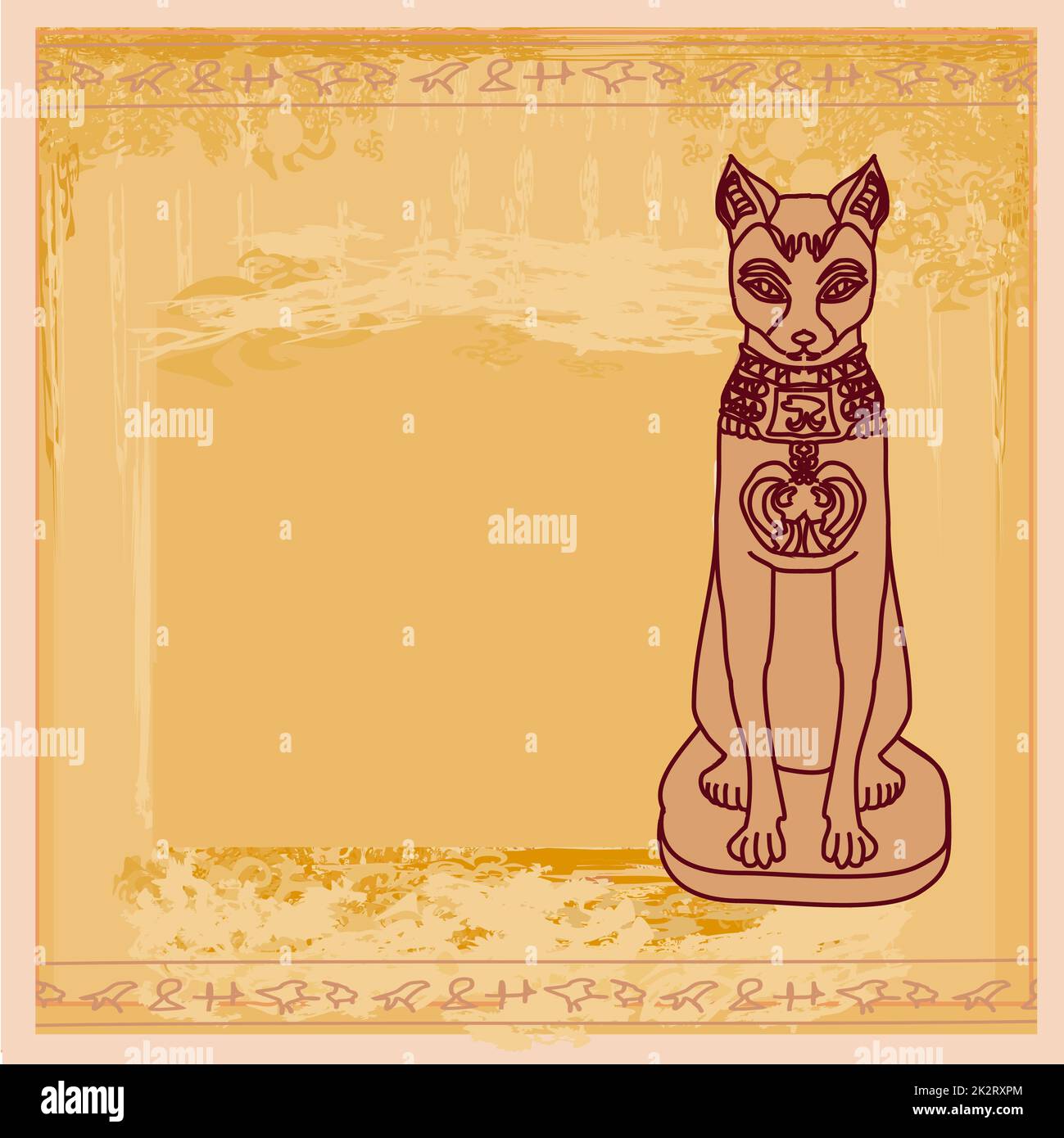 Stylized Egyptian cat Stock Photo - Alamy