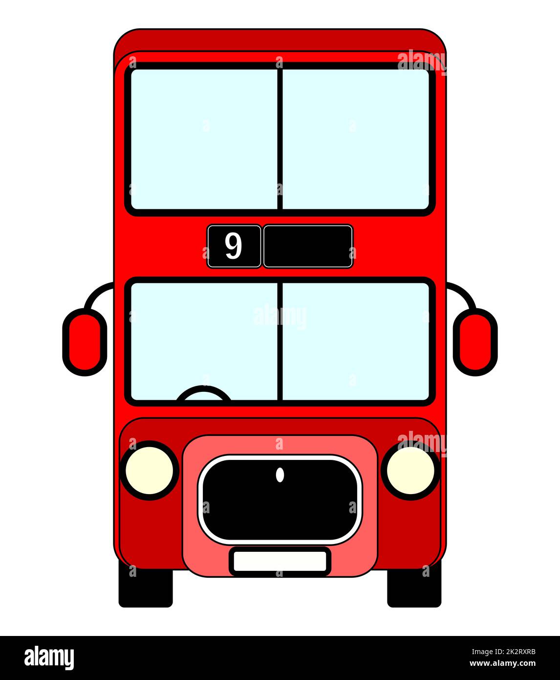 Big Red Bus Stock Photo - Alamy