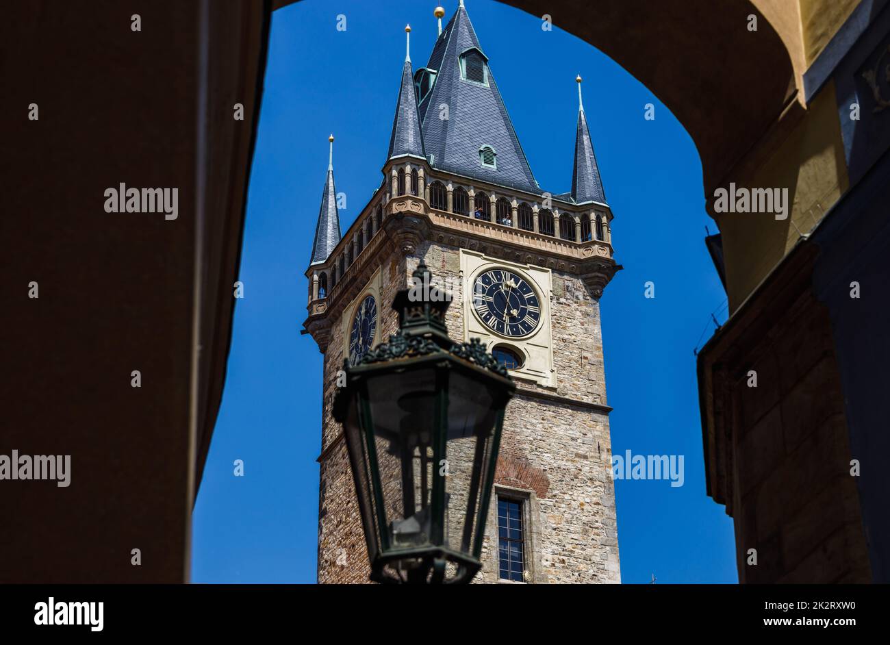 Tower of Prague astronomical clock Stock Photo - Alamy