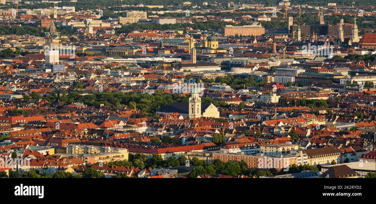 Aerial view of Munich. Munich, Bavaria, Germany Stock Photo - Alamy