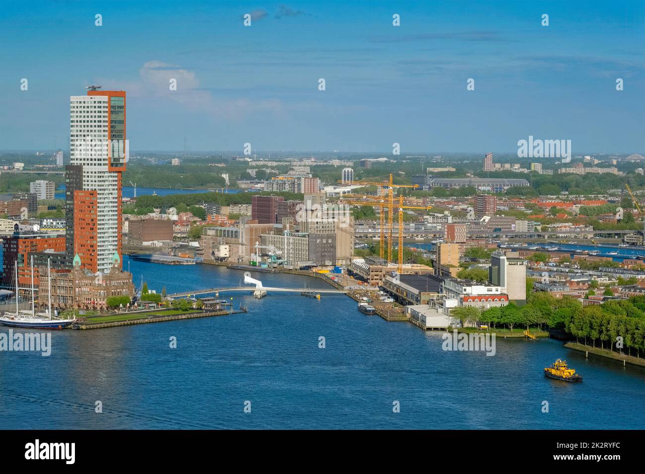 View of Rotterdam city and Nieuwe Maas river Stock Photo - Alamy