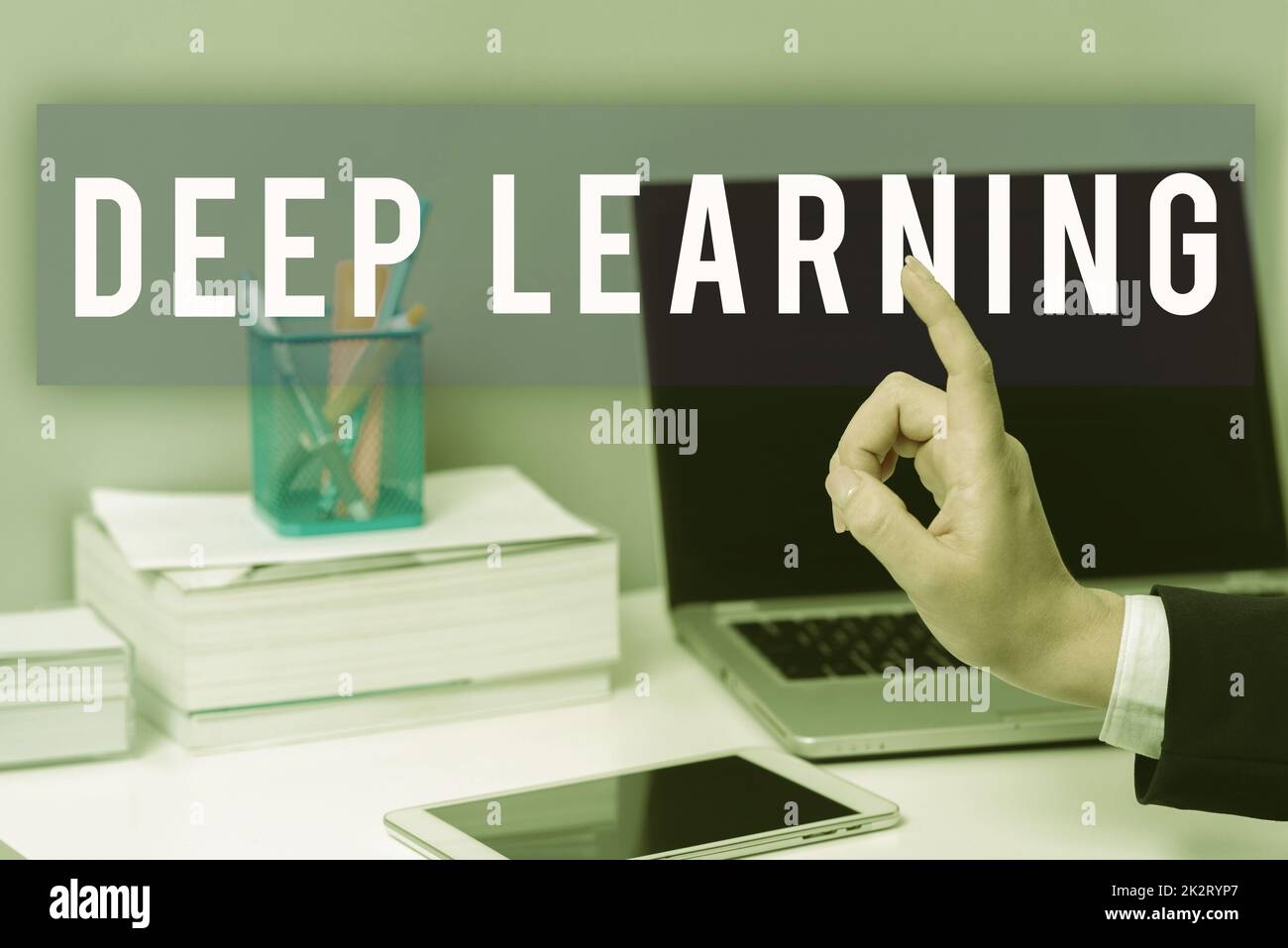 Text showing inspiration Deep Learning. Business idea Hierarchical ...