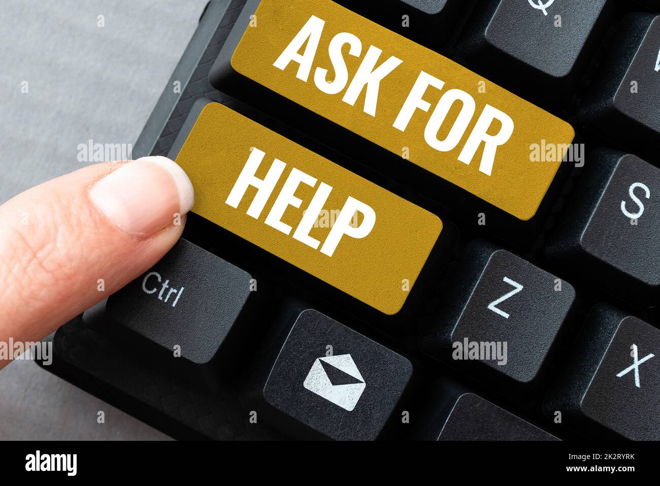 Text caption presenting Ask For Help. Business approach Request to ...
