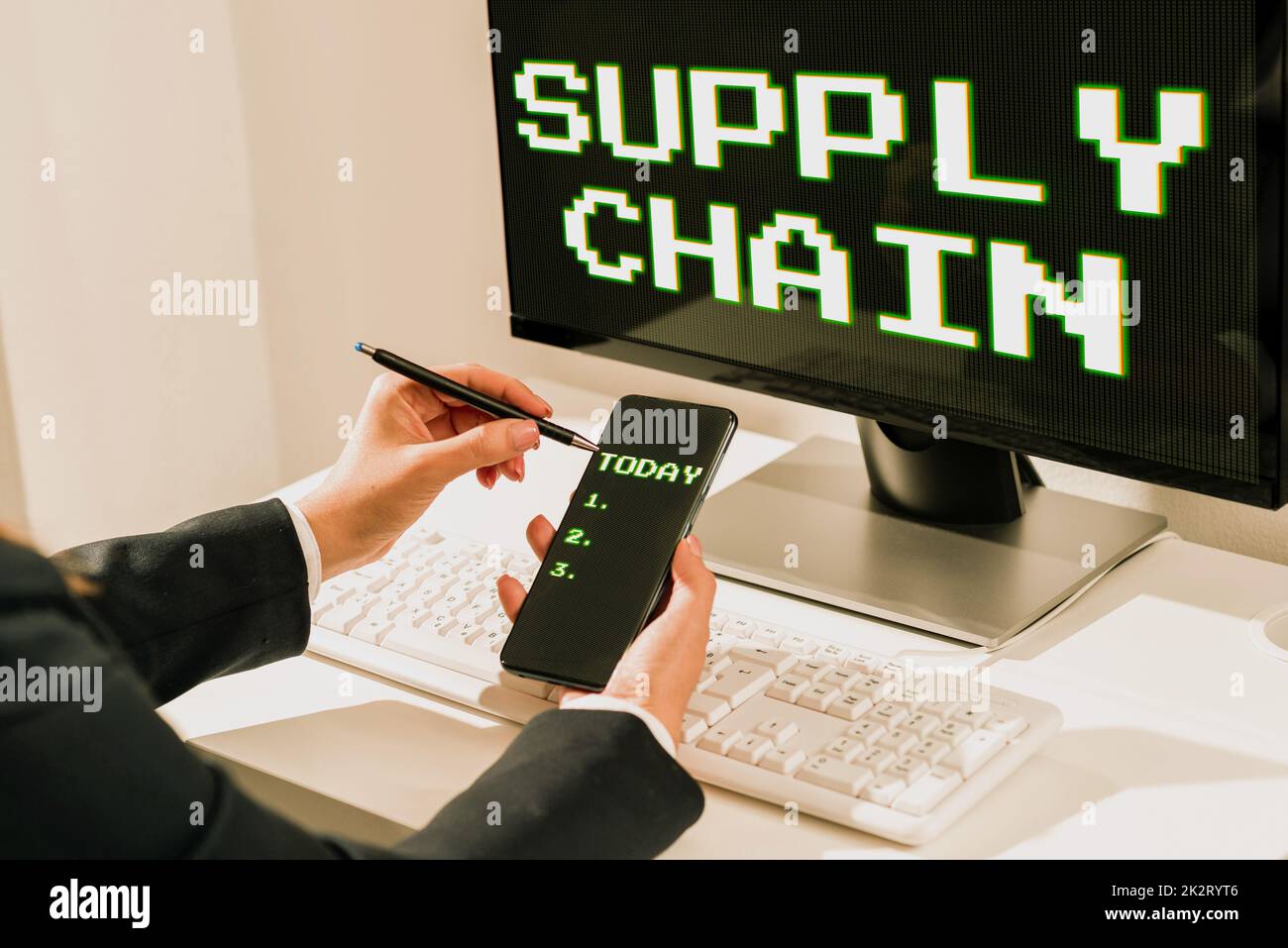 Conceptual display Supply Chain. Business showcase System of ...