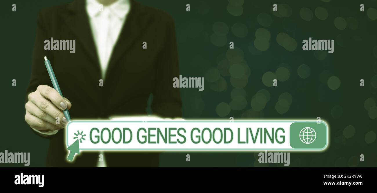 Inspiration showing sign Good Genes Good Living. Business idea ...