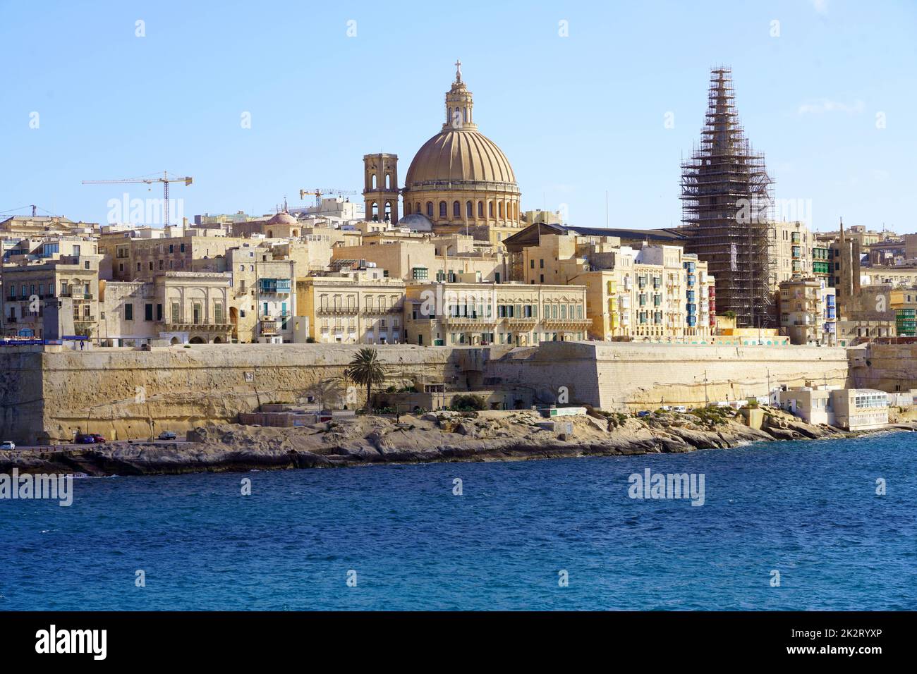 Valetta skyline on Mediterranean sea, Malta, Europe Stock Photo - Alamy