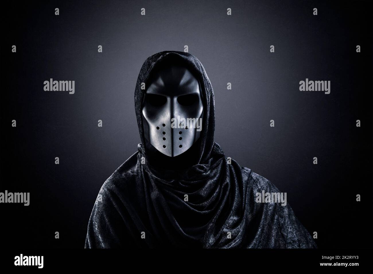 Mysterious humanoid alien at night over dark misty background Stock ...