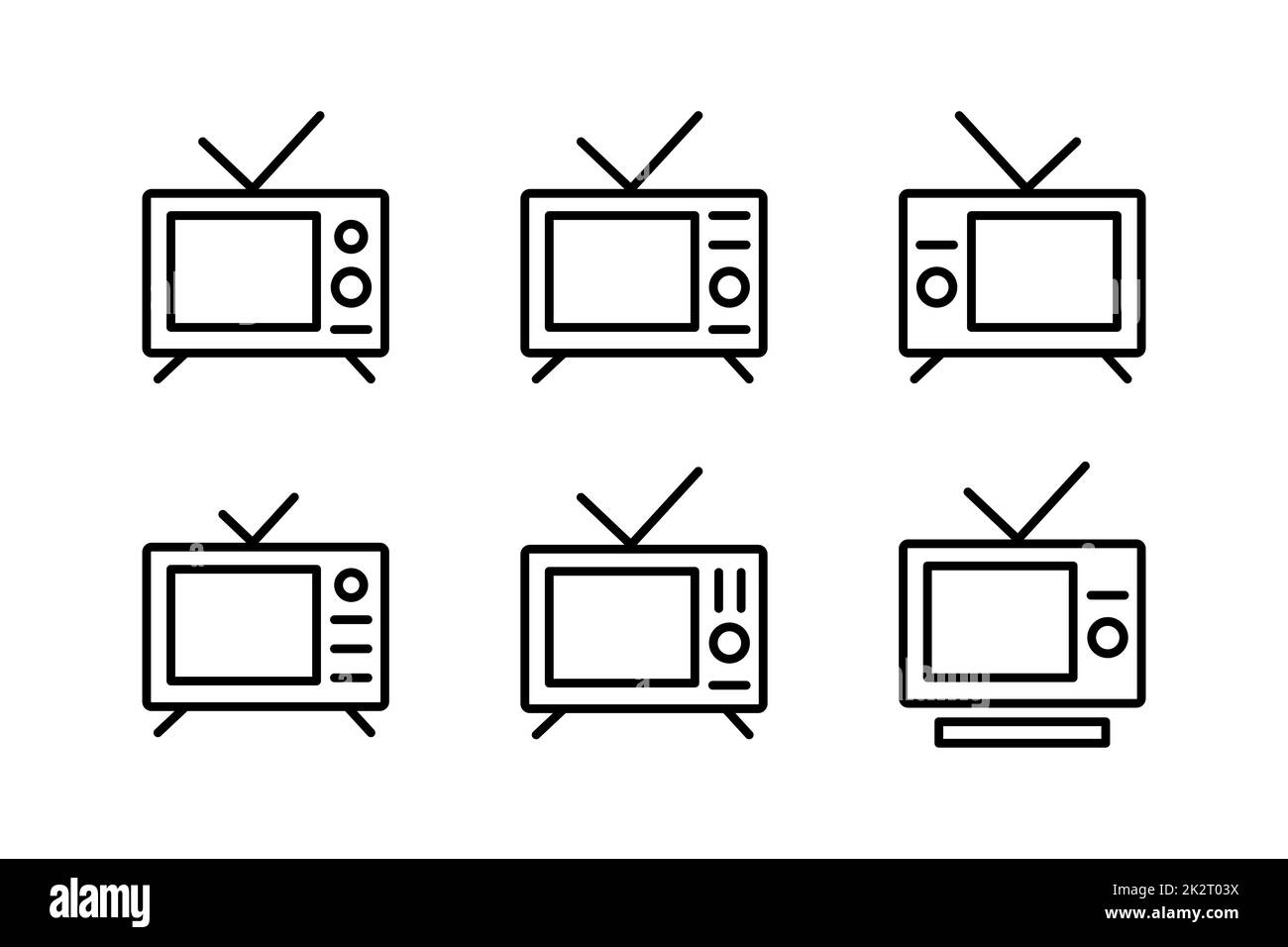 Tv simple vector icon Cut Out Stock Images & Pictures - Alamy