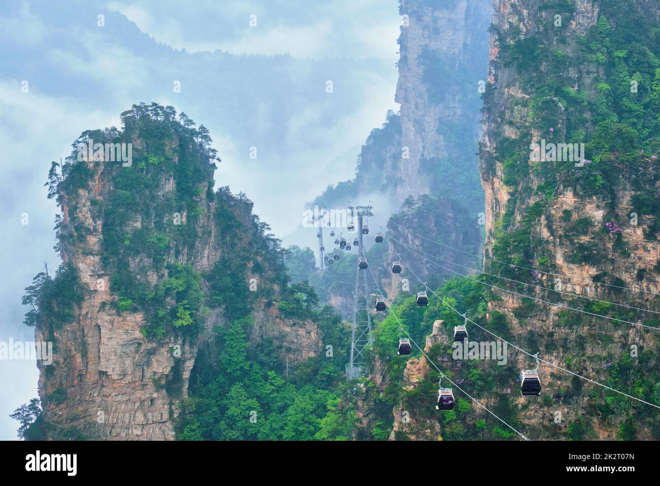 Tianzi mountain cable car hi-res stock photography and images - Alamy