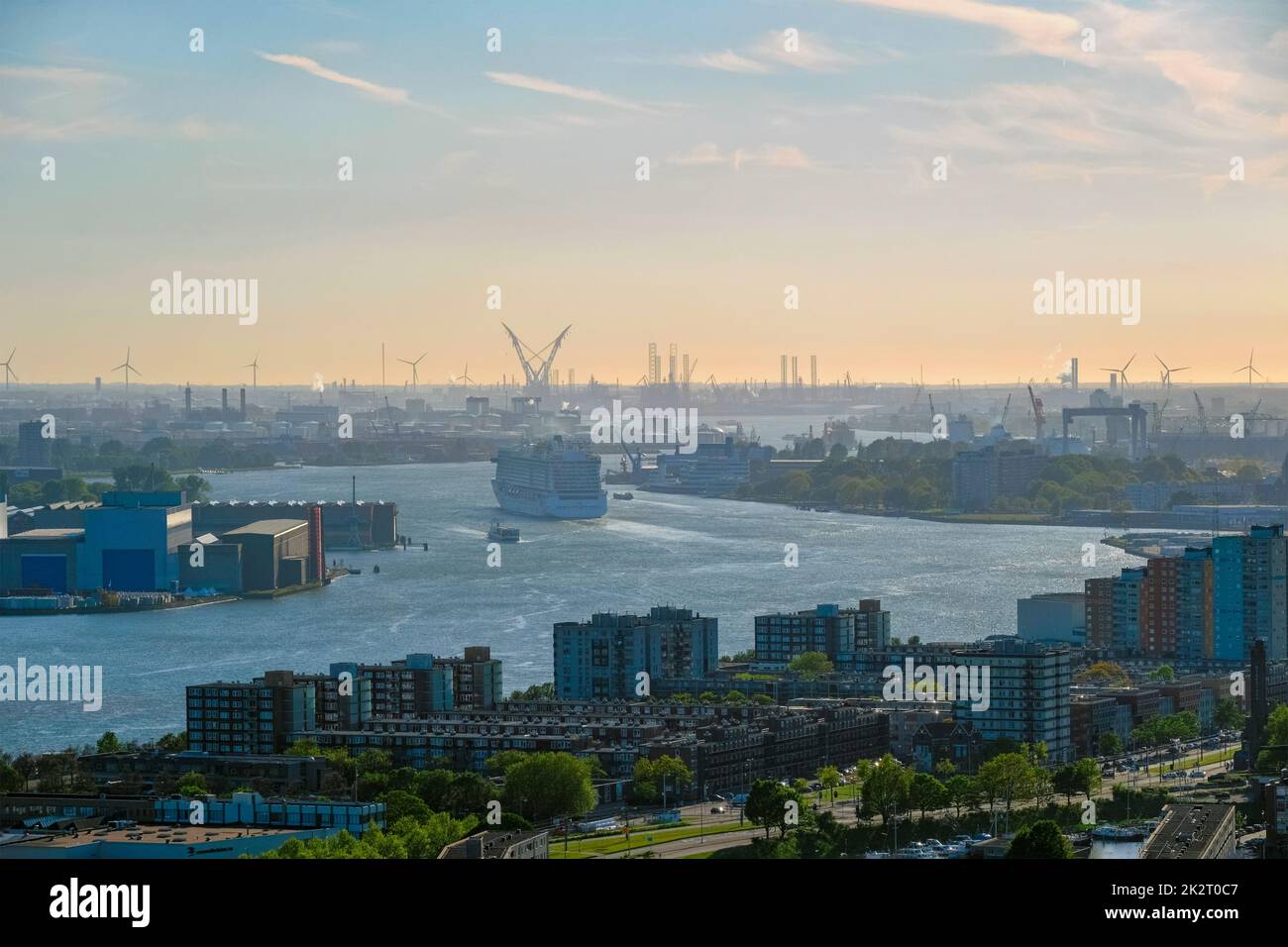 View of Rotterdam city and Nieuwe Maas river Stock Photo - Alamy