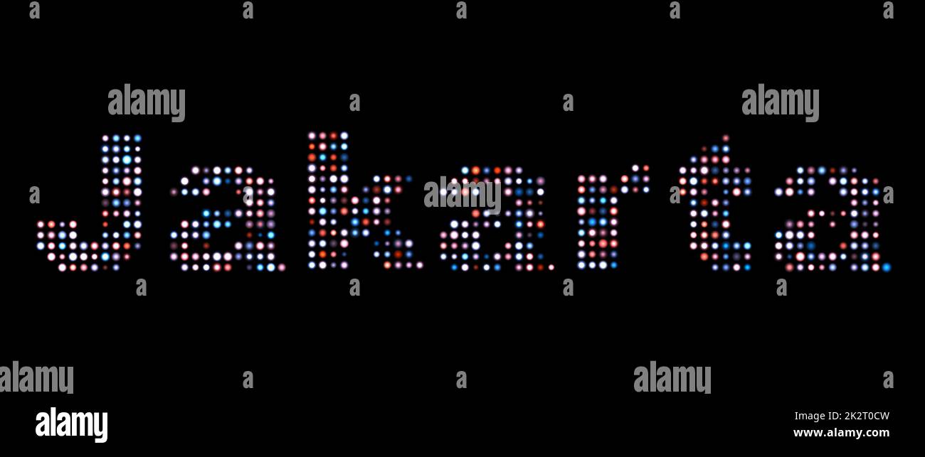 Jakarta led text Stock Photo - Alamy