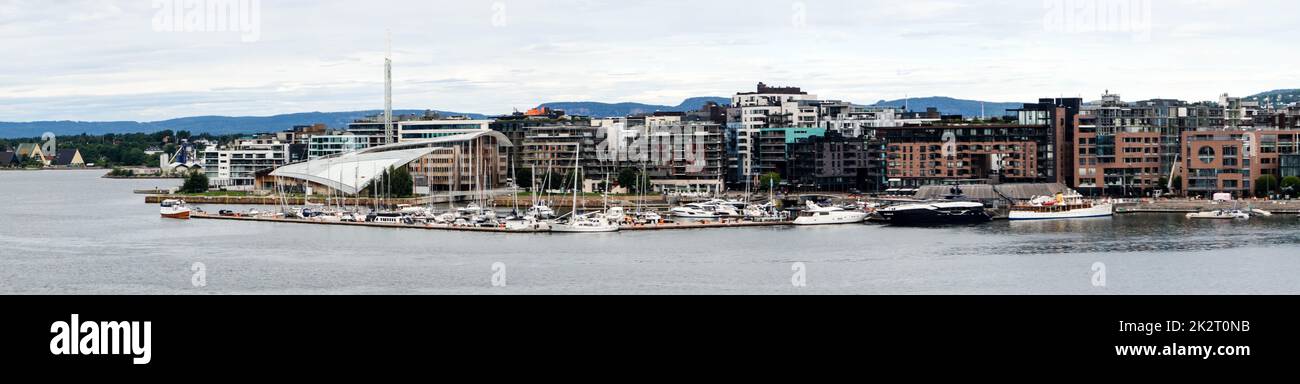 Oslo the capital of Norway from the perspective of the Cruise Terminal ...