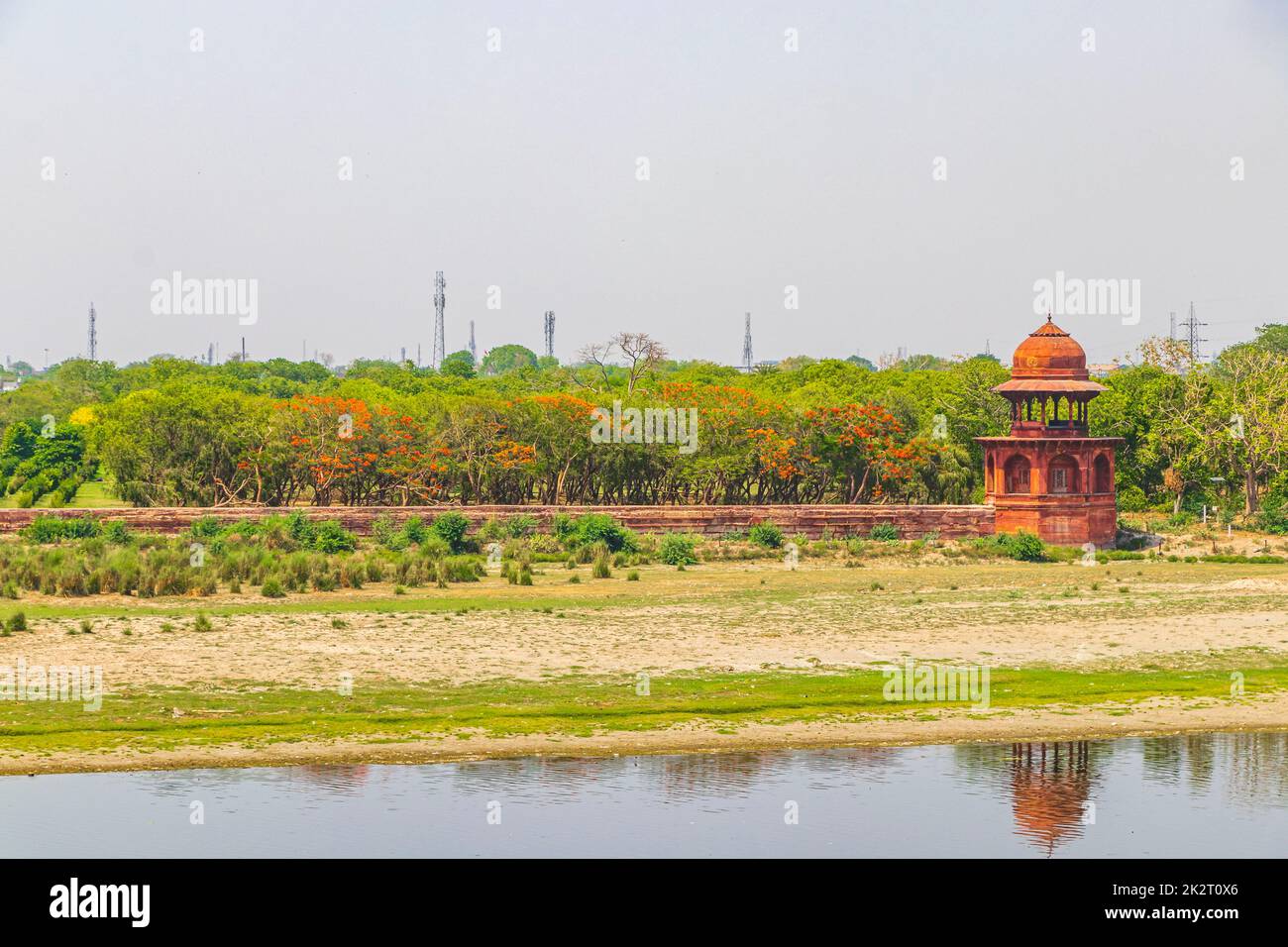 Yamuna ghat river at Taj Mahal panorama in Agra India Stock Photo - Alamy