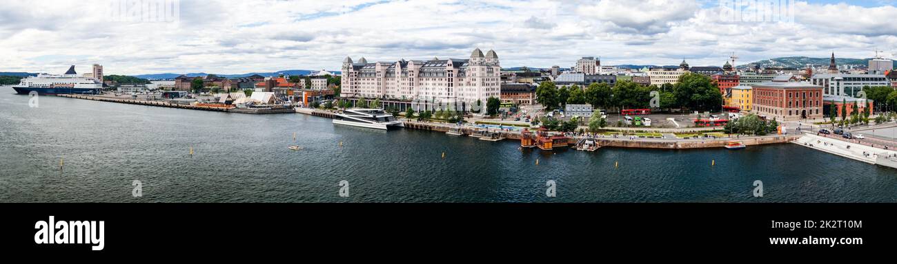 Oslo the capital of Norway from the perspective of the Cruise Terminal ...