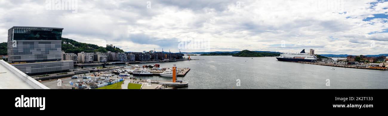 Oslo the capital of Norway from the perspective of the Cruise Terminal ...