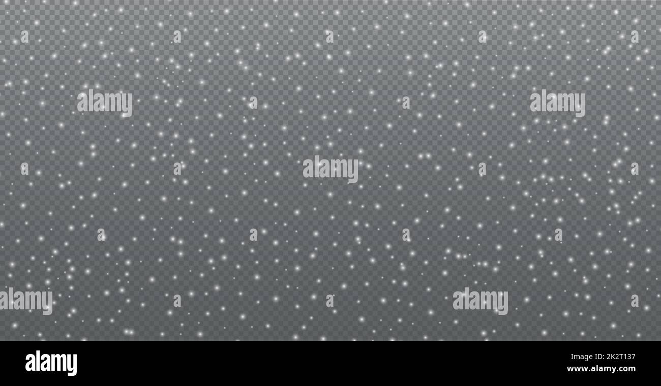 White falling snow on transparent background Stock Vector Image & Art ...