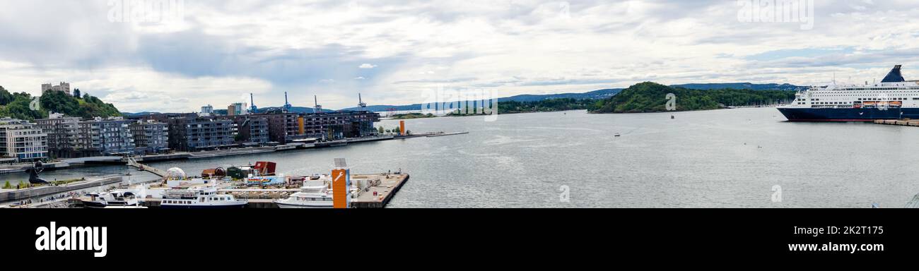 Oslo the capital of Norway from the perspective of the Cruise Terminal ...