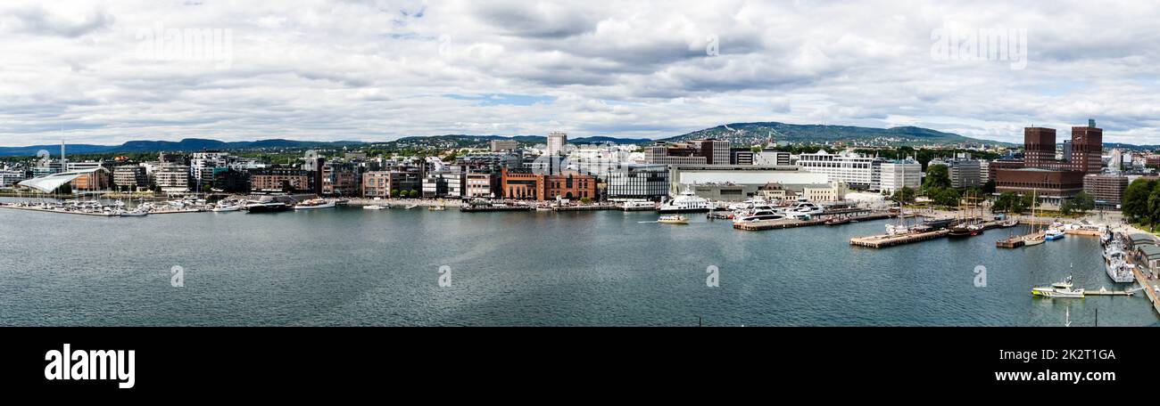 Oslo the capital of Norway from the perspective of the Cruise Terminal ...