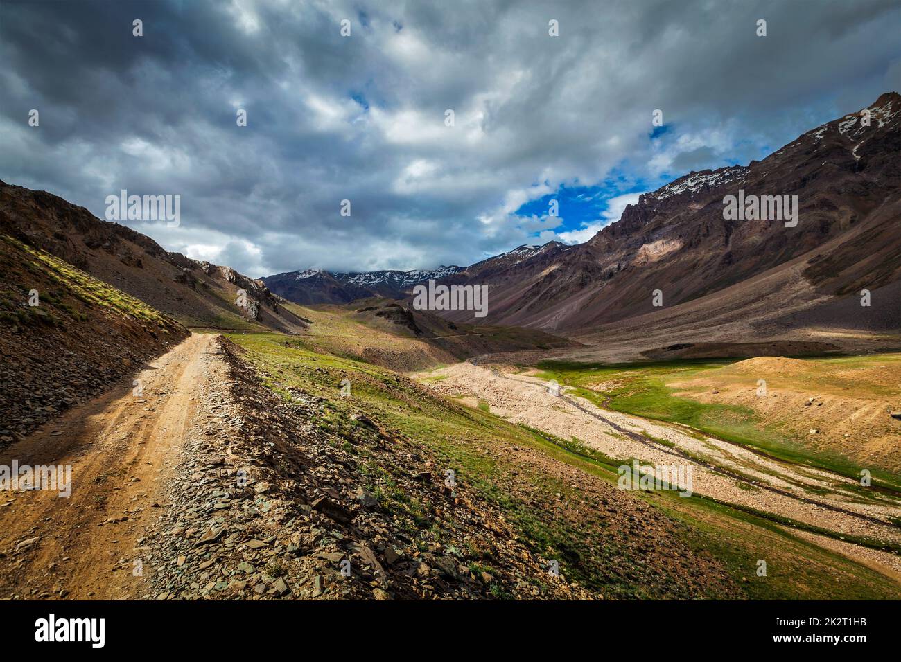 Himalayas. On the trek to Chandra Tal Lake 4300 m . Spiti, Hima Stock ...