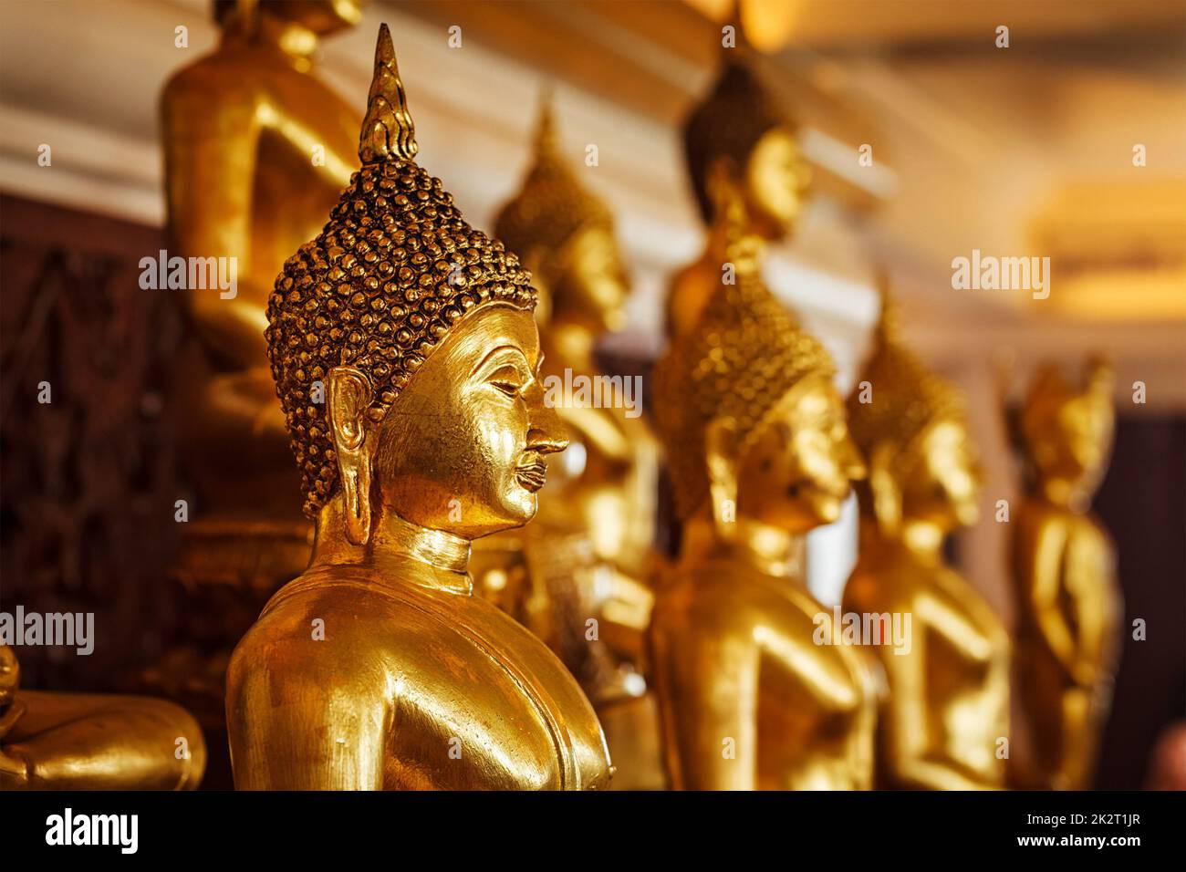 Buddha statues in the temple hi-res stock photography and images - Alamy