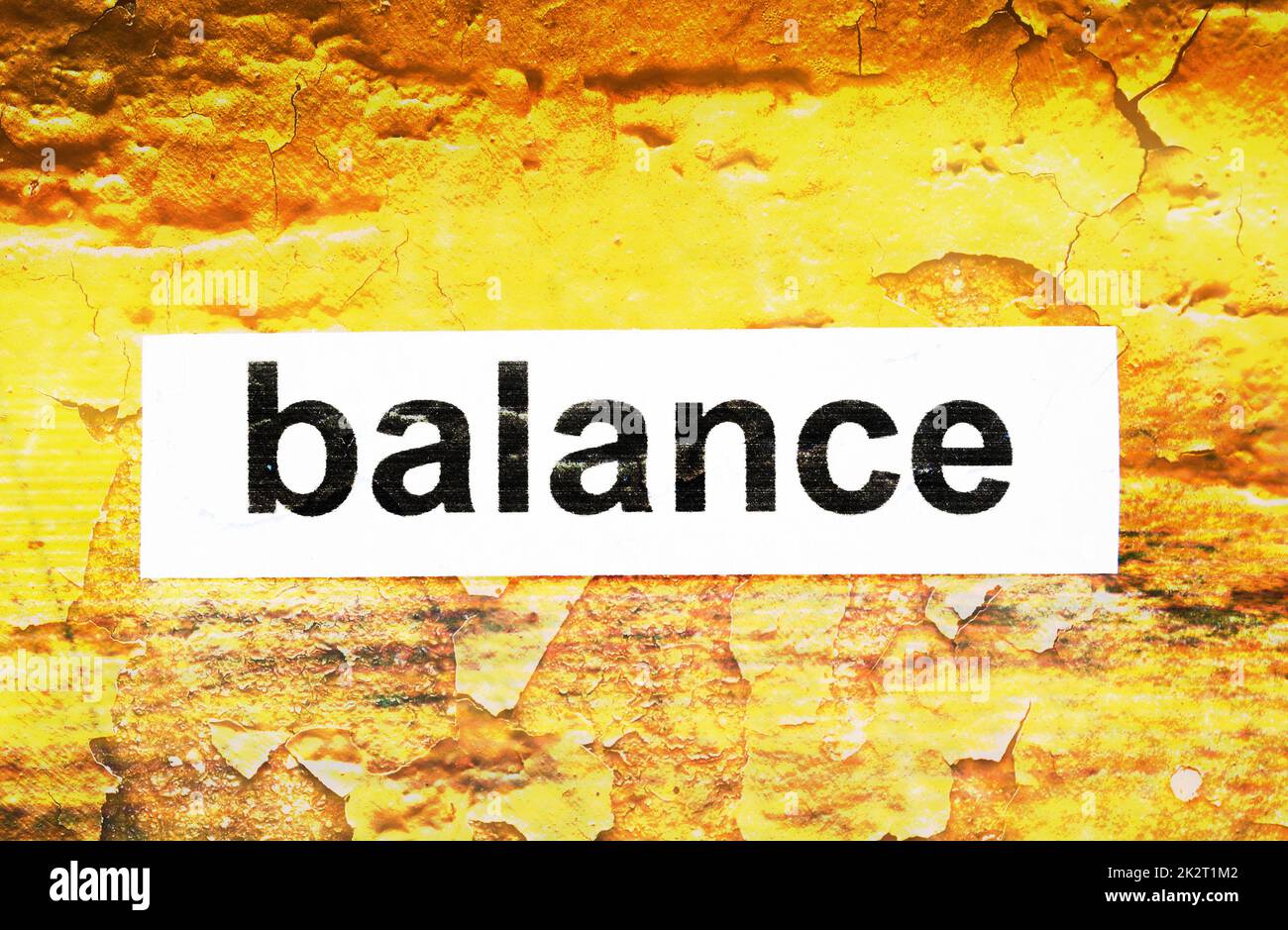 Balance text on grunge background Stock Photo - Alamy