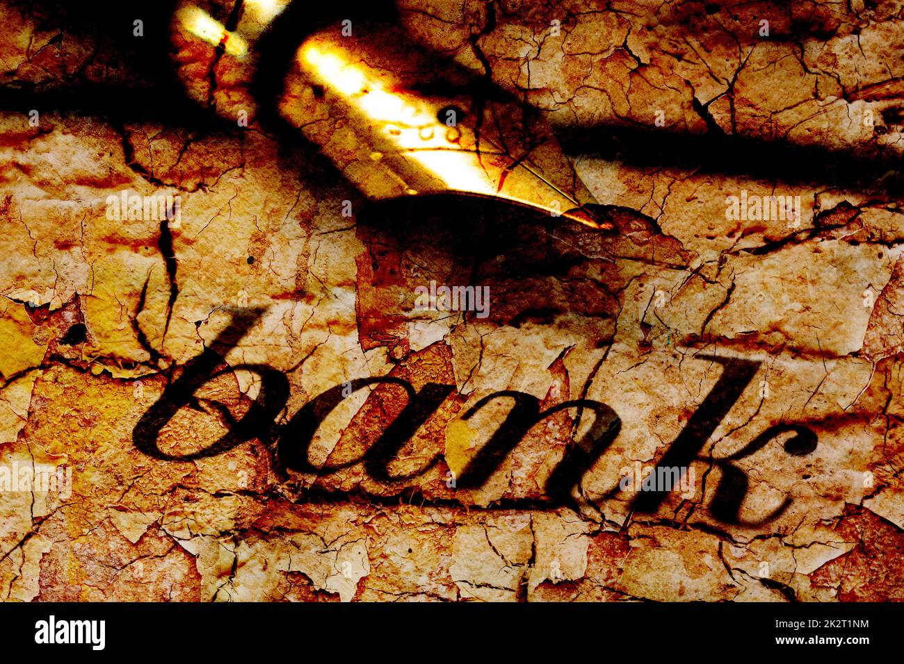 Fountain pen on bank text Stock Photo - Alamy
