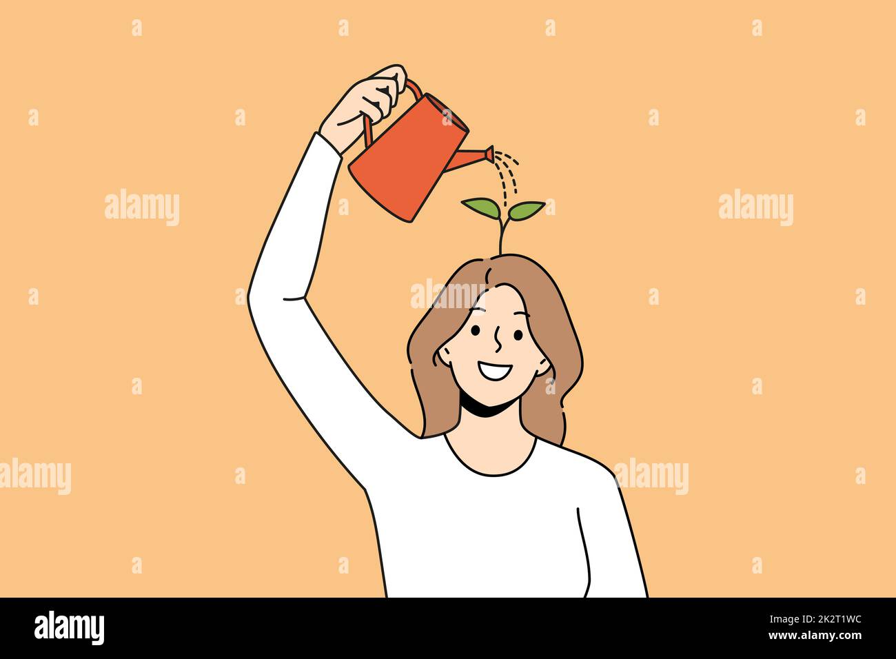 Watering brain self improvement hi-res stock photography and images - Alamy