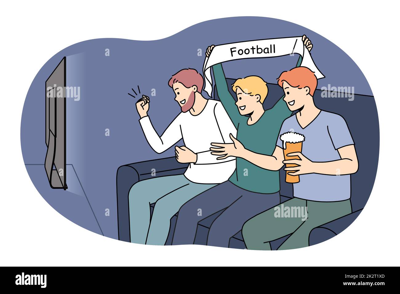 Watching soccer beer Cut Out Stock Images & Pictures - Alamy