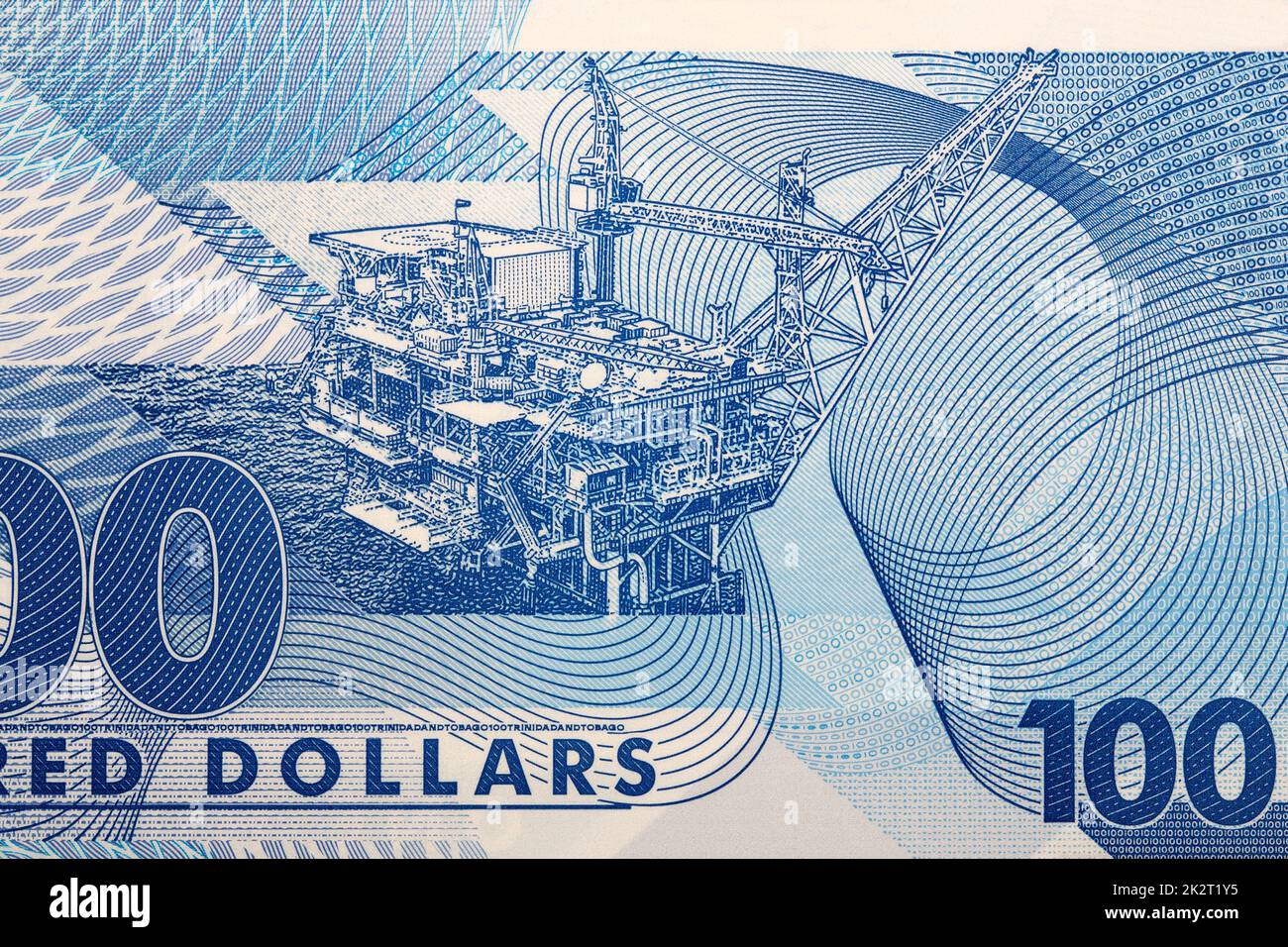 Drilling platform with Trinidad and Tobago money Stock Photo - Alamy