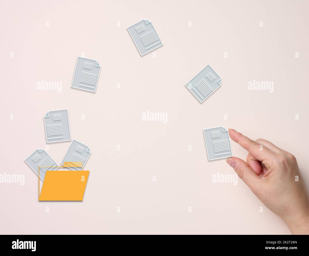 Concept of document flow in the company, transition to paperless ...