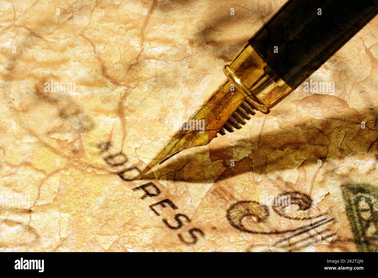 Old fountain pen old paper antique hi-res stock photography and images ...