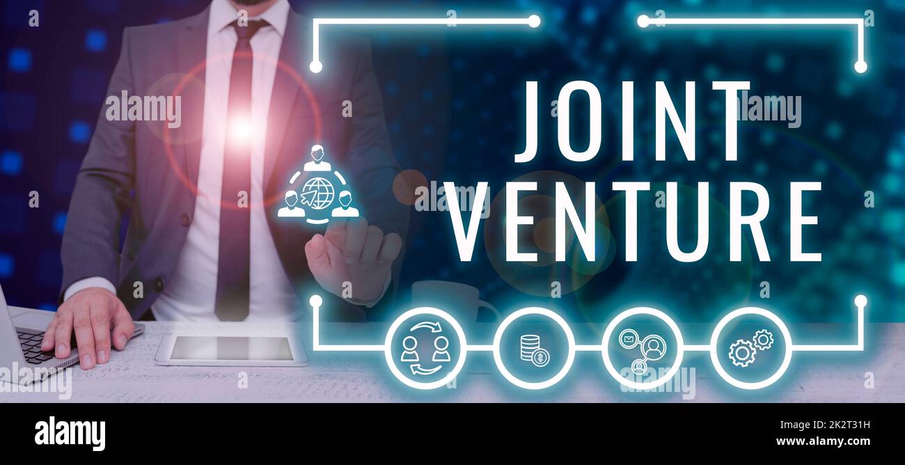 Conceptual caption Joint Venture. Word Written on Collaboration ...