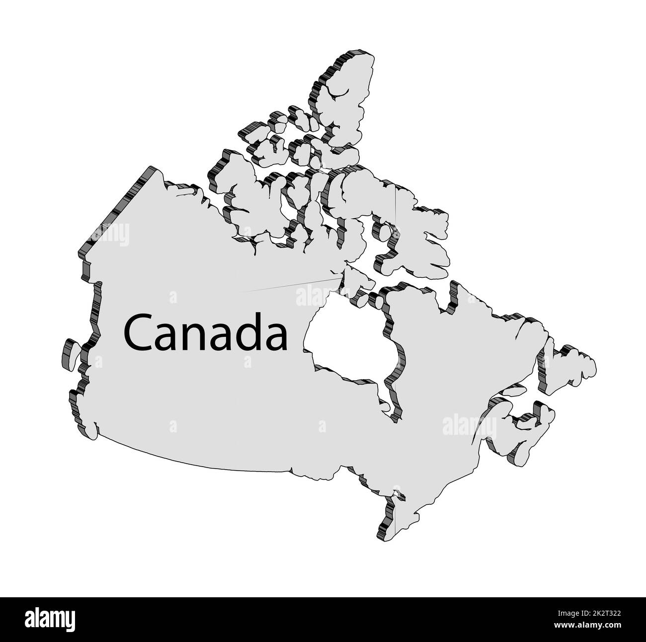 Canada 3D Map Stock Photo - Alamy