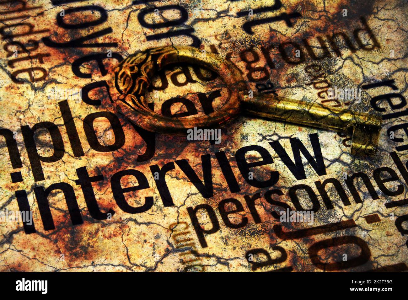 Interview and key concept Stock Photo - Alamy