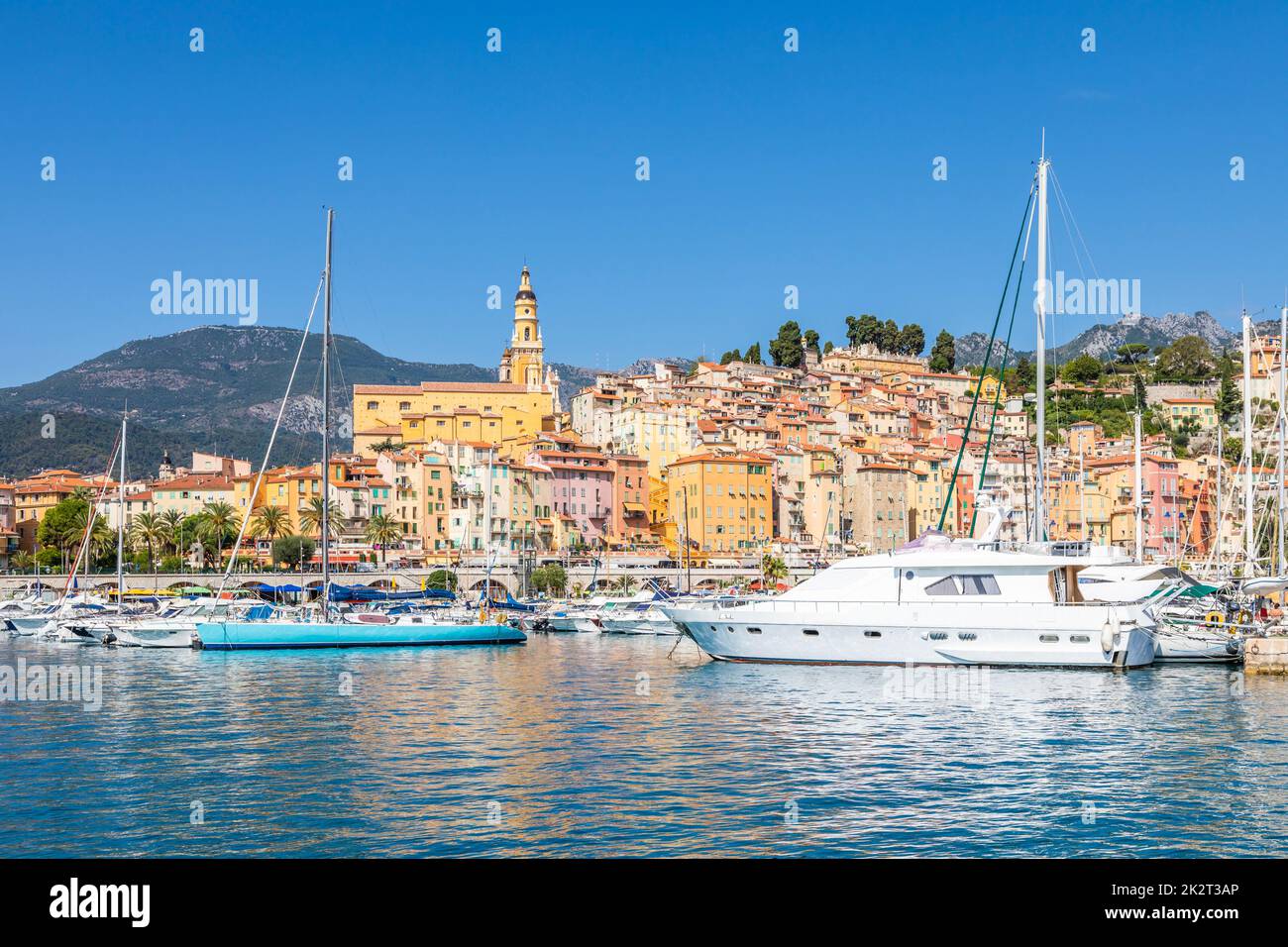 Menton on the French Riviera, named the Coast Azur, located in the ...