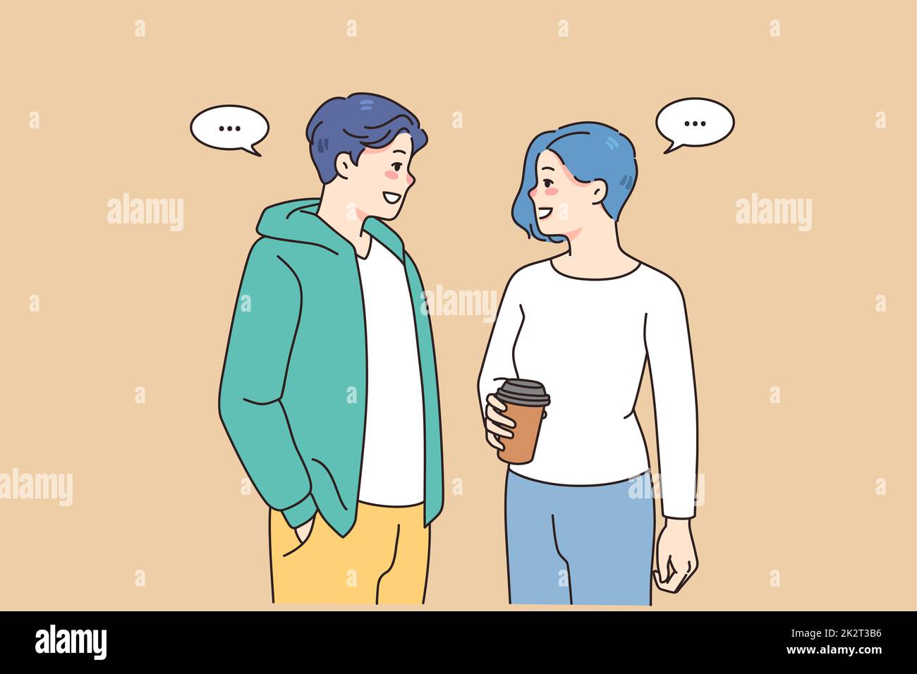 Stylish couple enjoy date out chatting Stock Photo - Alamy