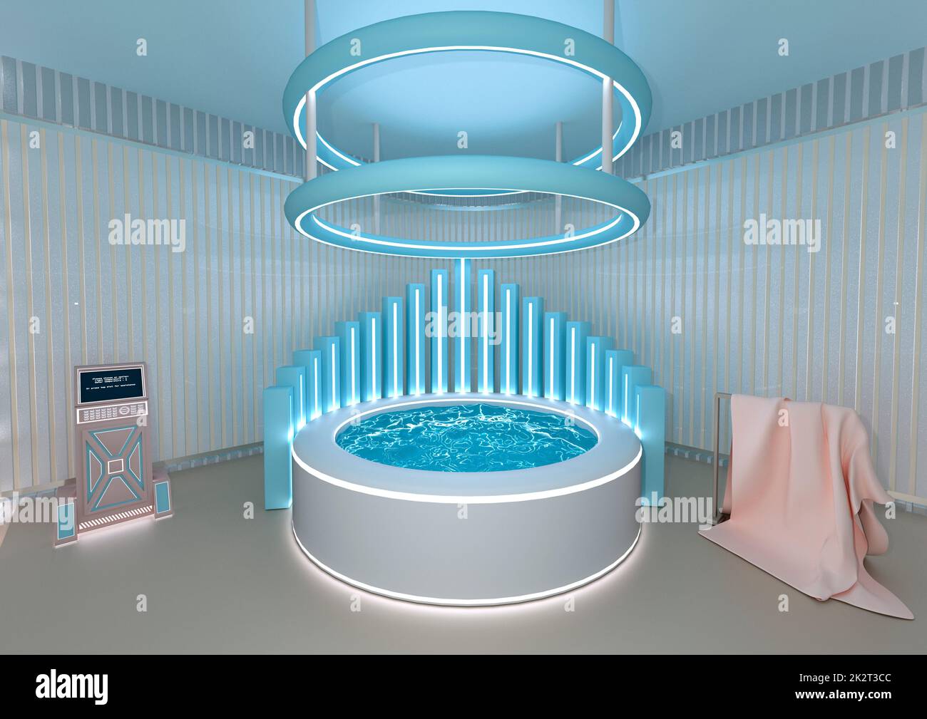3D Rendering Science Fiction Pool Stock Photo - Alamy