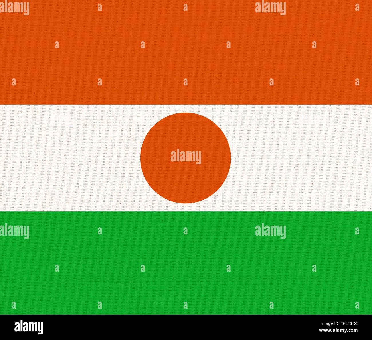 Flag of Niger. Fabric Texture. National symbol Stock Photo - Alamy