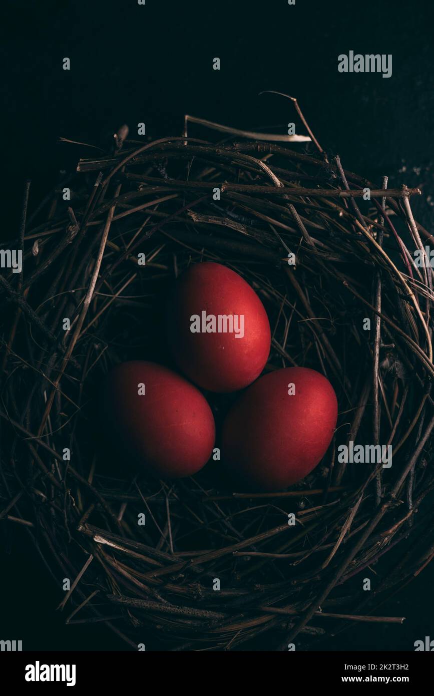 Easter retro design bird hi-res stock photography and images - Alamy