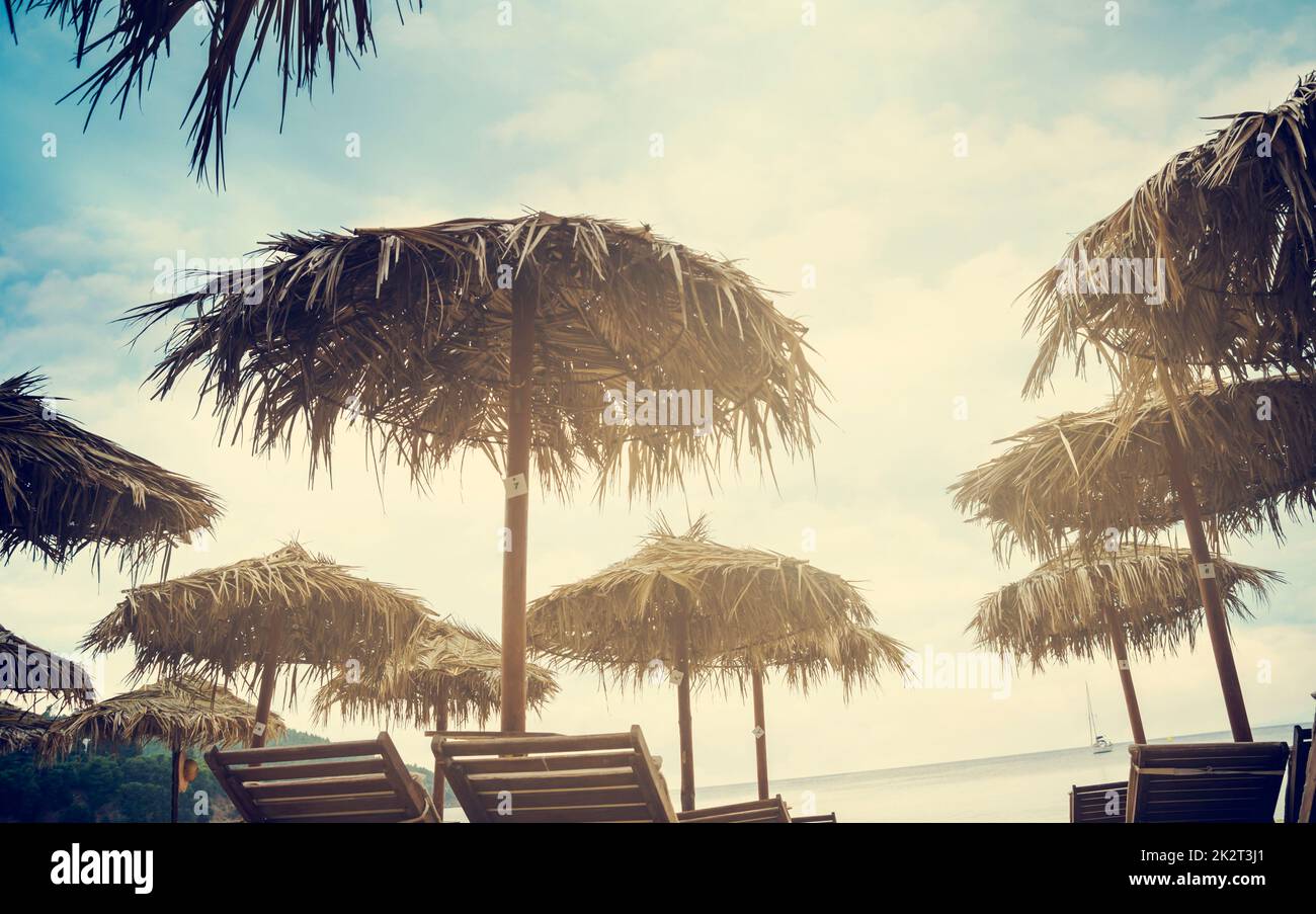 Retro parasols hi-res stock photography and images - Alamy