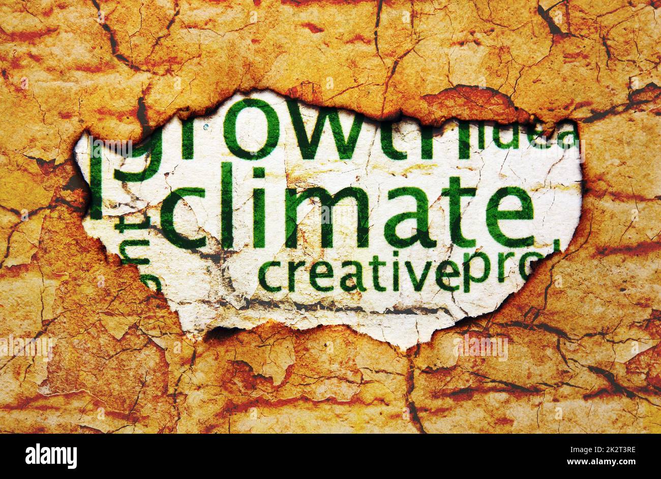 Climate text on paper hole Stock Photo - Alamy