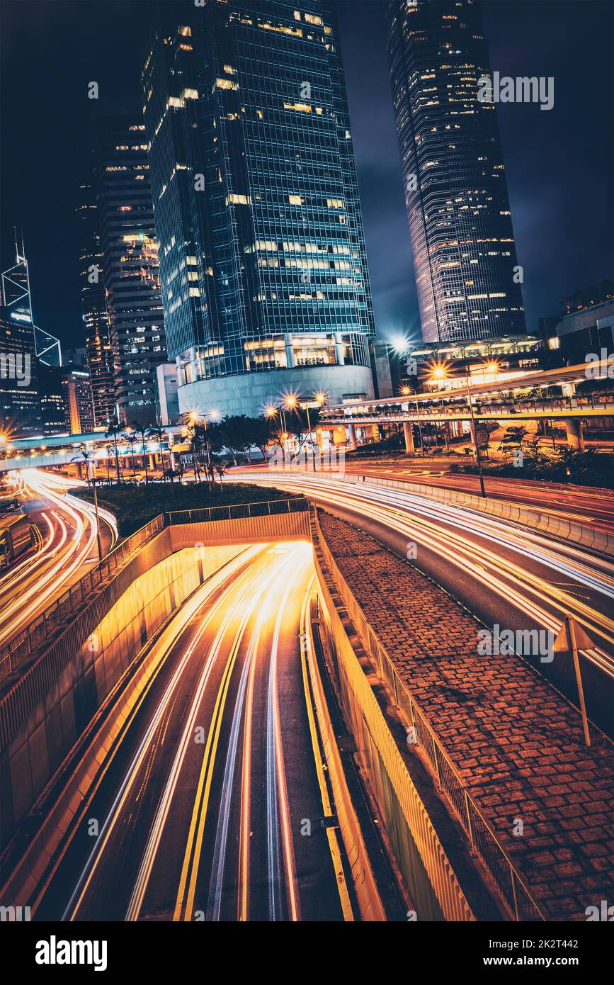 Night time timelapse traffic in hi-res stock photography and images - Alamy