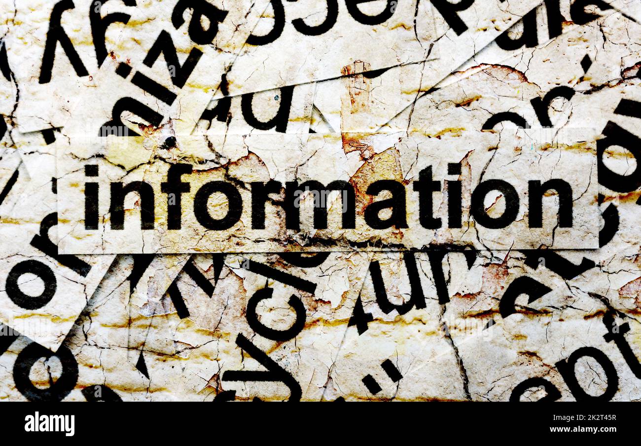Information word cloud Stock Photo - Alamy