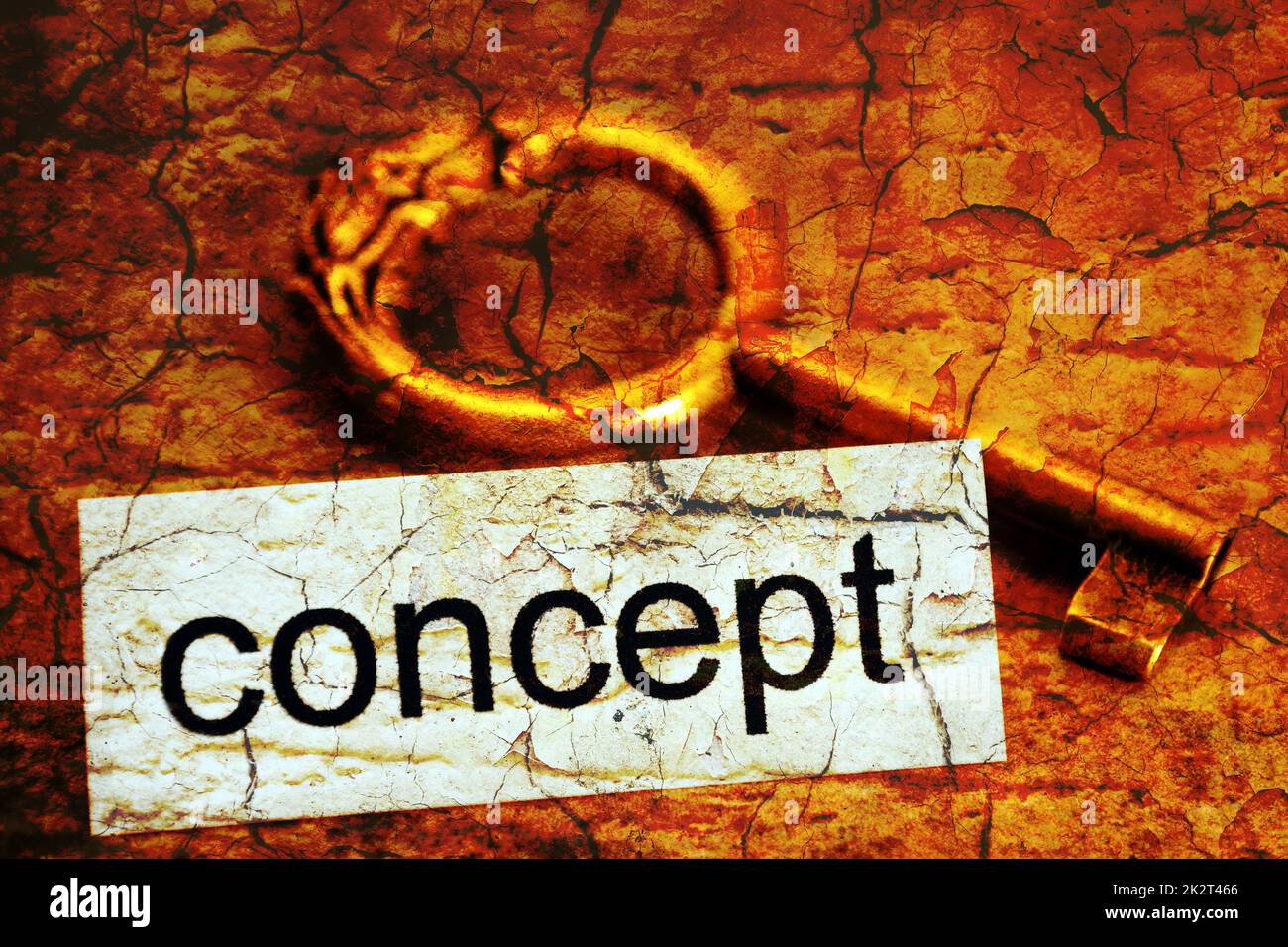 Concept tag and old key Stock Photo - Alamy