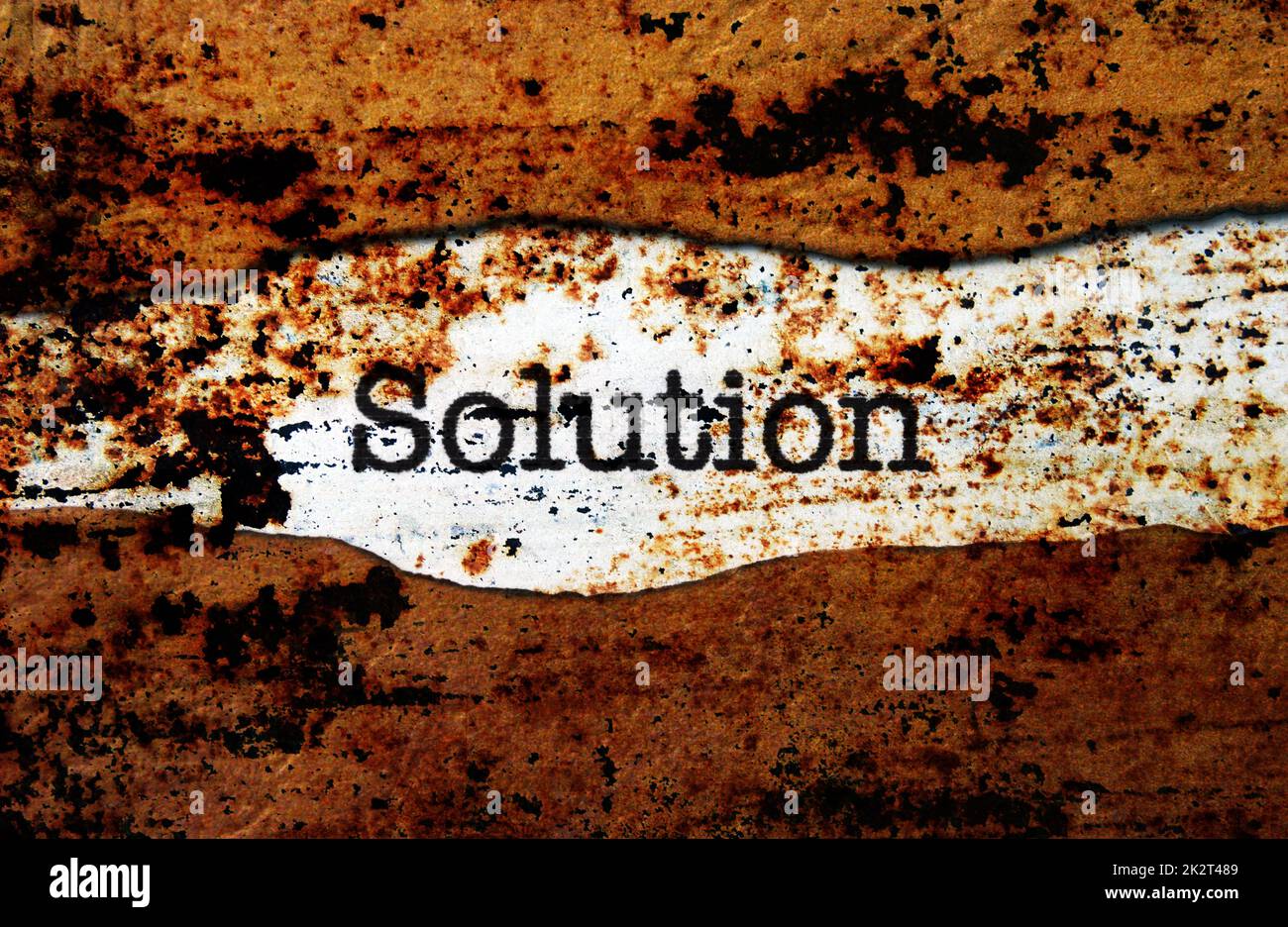 Torn paper solution word hi-res stock photography and images - Alamy