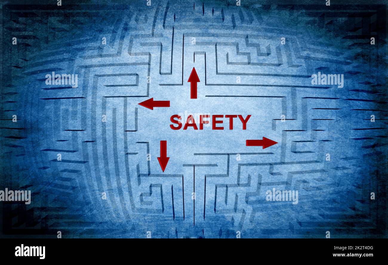 Safety maze concept Stock Photo - Alamy