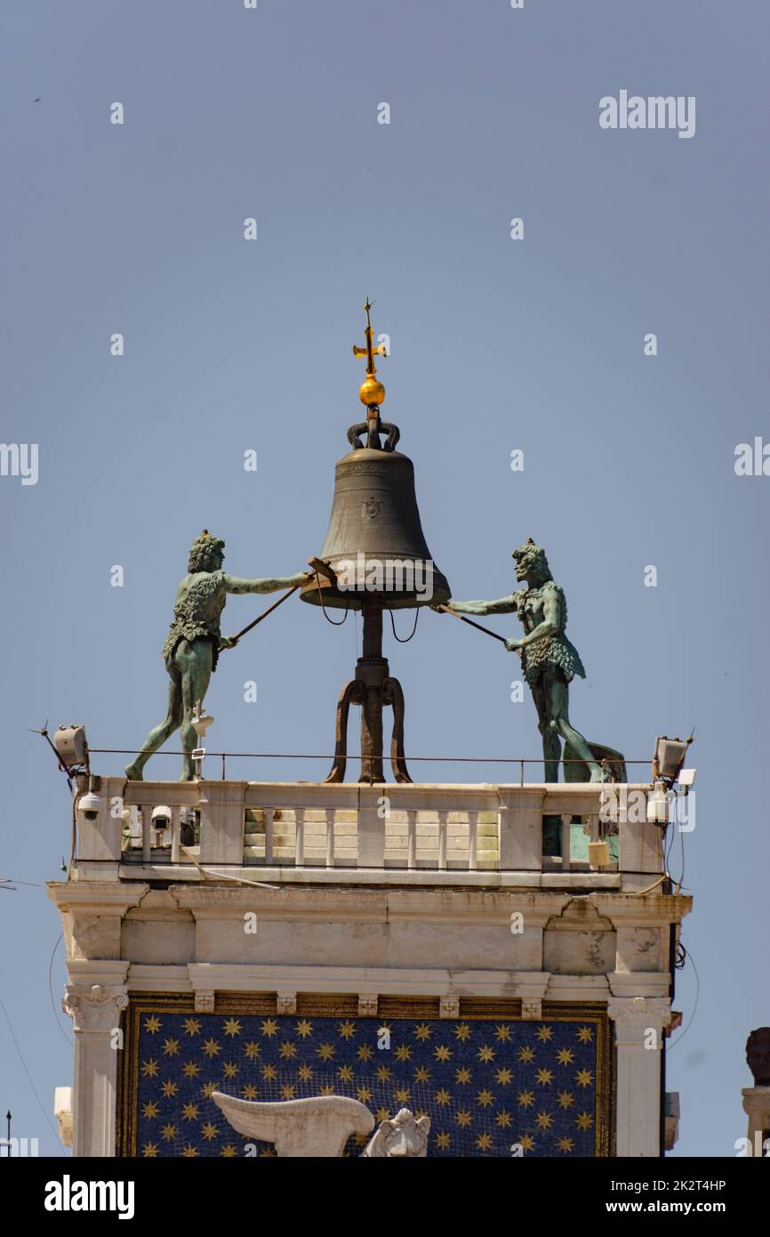 An old tower with a bell on top Stock Photo - Alamy